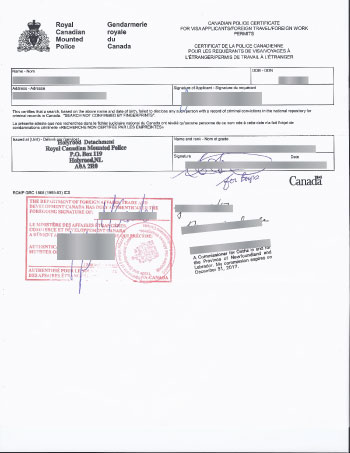 Canada – Document Authentication – MEF